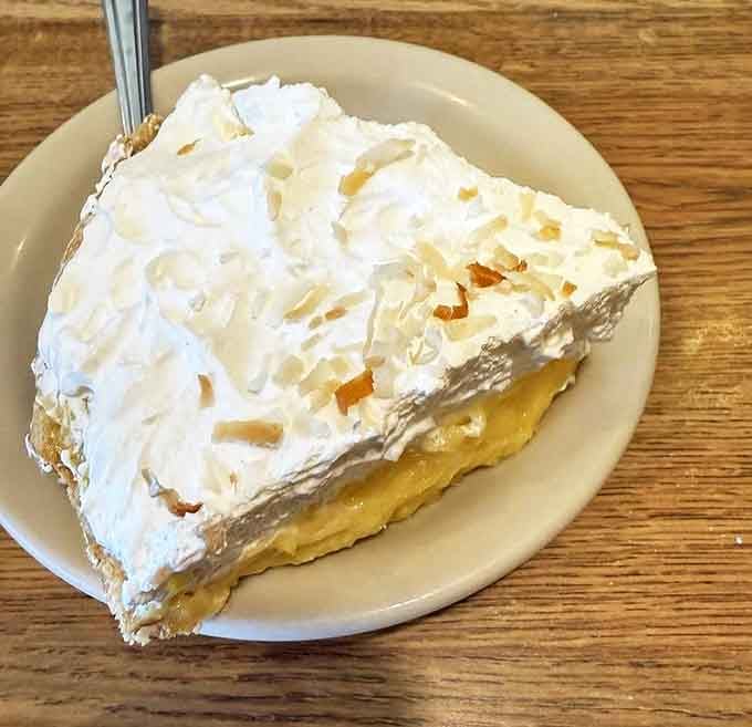 This coconut cream pie doesn't just satisfy sweet cravings &ndash; it creates them. Towering meringue and toasted coconut flakes make this dessert a Route 66 legend.