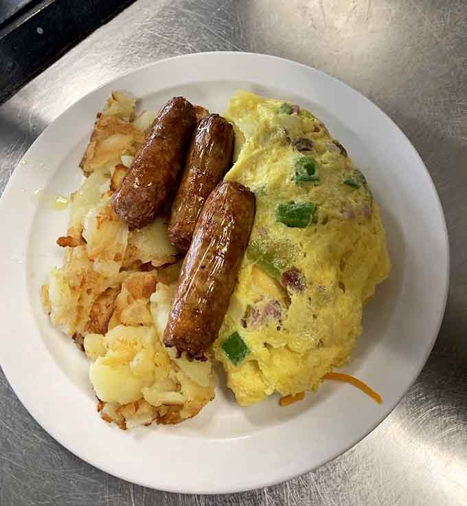 That Western omelet isn't just big, it's "are you sure this is for one person?" big.