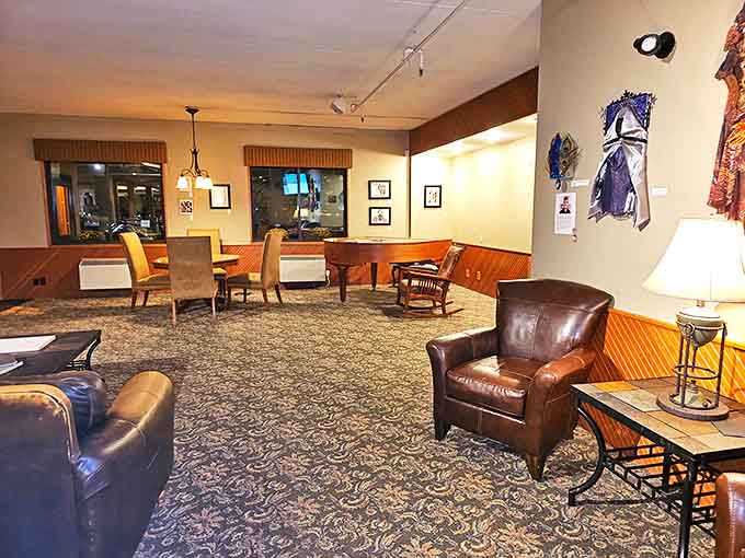 The lobby strikes that perfect balance between mountain lodge and actual comfort, where leather chairs invite lingering and conversation flows easily.