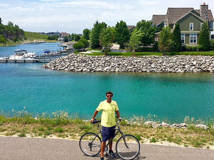 Pedaling paradise &ndash; local cycling routes offer the perfect blend of exercise and sightseeing along Little Traverse Bay's stunning shoreline.