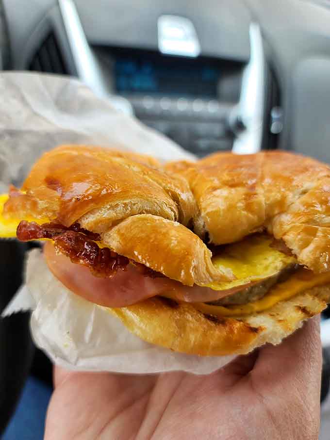 Behold the breakfast sandwich that launched a thousand return visits, with bacon so crispy it practically sings.