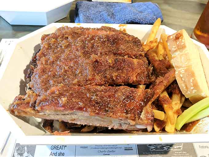 When ribs arrive looking this good, you know you've made all the right life choices today.