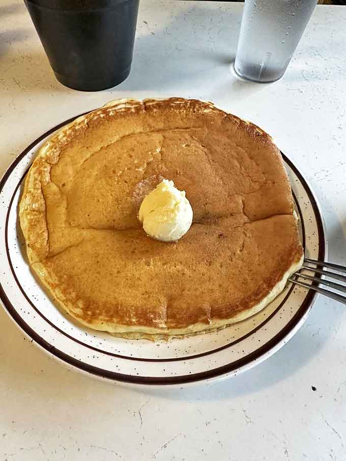 The pancake that launched a thousand return visits &ndash; a golden disc of perfection crowned with a melting pat of butter.