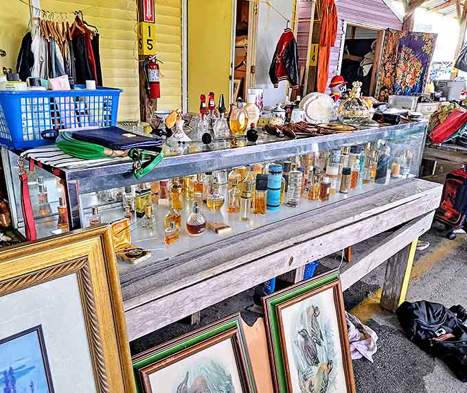 Perfume bottles glisten like liquid jewels, promising to transform ordinary moments into memories wrapped in scents of bygone elegance.