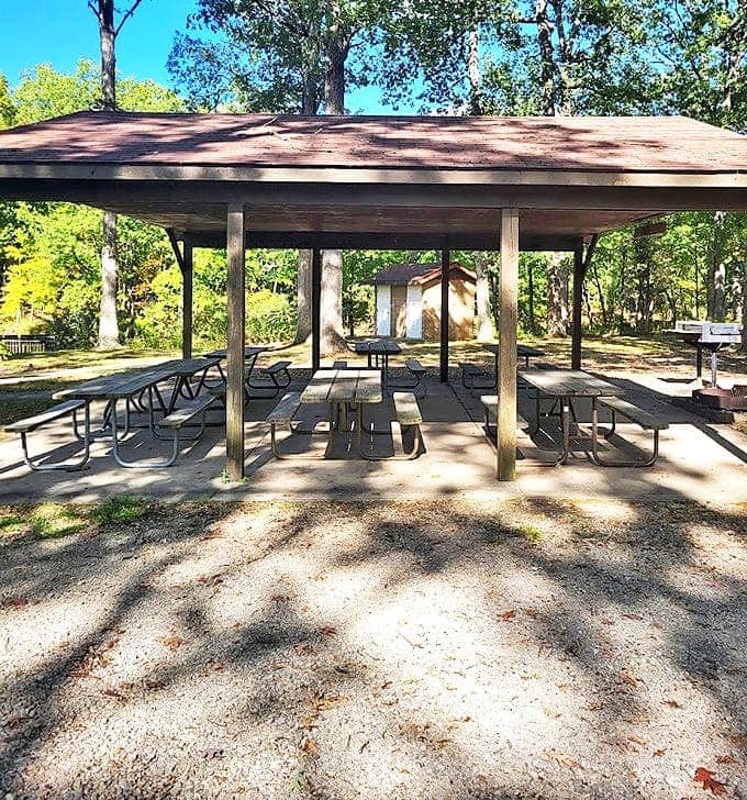 This picnic shelter has witnessed more family reunions and birthday celebrations than a banquet hall, minus the awkward DJ.