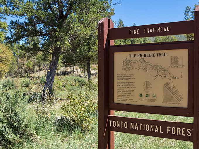 Pine Trailhead welcomes adventurers to the legendary Arizona Trail, where 800 miles of possibilities begin with a single step.