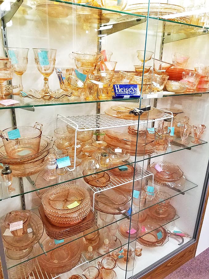 Depression glass that's anything but depressing! These rosy treasures survived economic collapse to brighten modern tables with their distinctive pink glow.