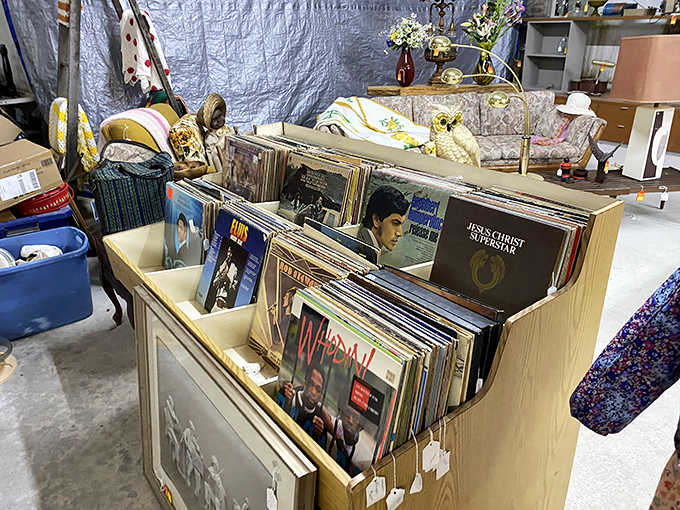 Vinyl enthusiasts, rejoice! Crates brimming with records from Elvis to Jesus Christ Superstar await your eager fingers and nostalgic hearts.