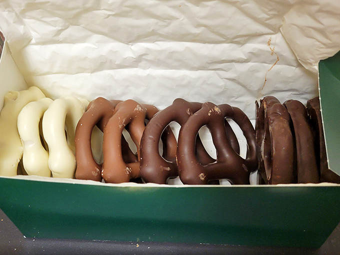 Chocolate-dipped pretzels lined up like edible jewelry &ndash; the perfect marriage of sweet and salty that makes dietitians weep and taste buds rejoice.