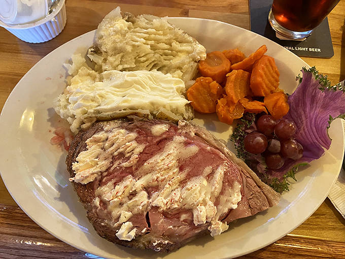 Prime rib that makes time stand still &ndash; perfectly seasoned, impeccably cooked, and generous enough to satisfy even the heartiest appetite.