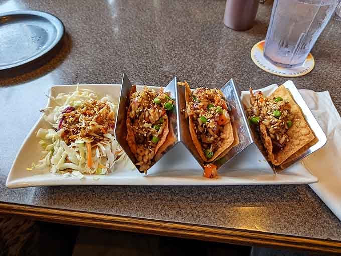 Behold the fish taco that's converting skeptics and delighting seafood lovers across southern Minnesota, one perfect bite at a time.