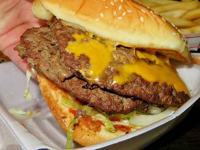 Behold the double cheeseburger in all its glory, proof that sometimes more really is more when it comes to beef and cheese.