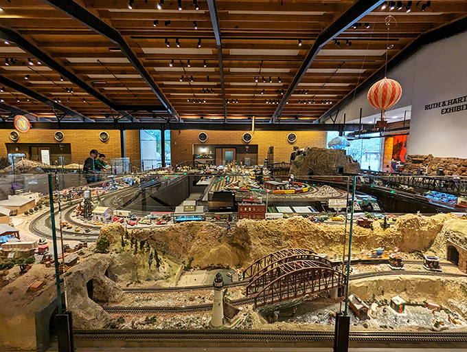 Inside the Scottsdale Railroad Museum, intricate model train layouts create miniature worlds where time stands still and imagination runs on schedule.