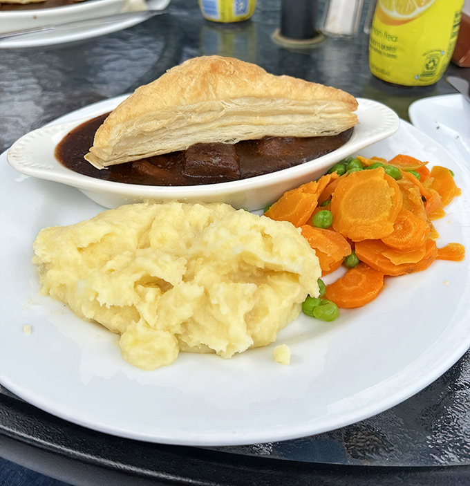 This heavenly steak pie &ndash; the crown jewel of MacLaomainn's menu &ndash; features tender beef swimming in rich gravy under a golden pastry roof.
