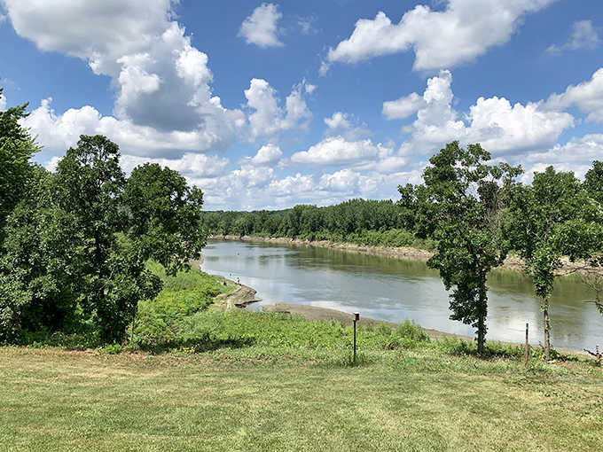 The mighty Minnesota River flows past The Landing just as it did when settlers first arrived, nature's highway unchanged by centuries.