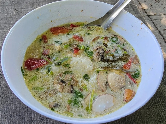 Coconut milk meets lemongrass in this velvety soup, each spoonful delivers Thailand's soul-warming embrace to Vermont's chilly climate.