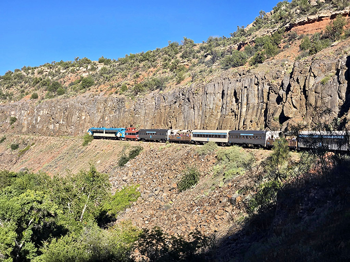 The Verde Canyon Railroad winds through inaccessible wilderness, offering views that make smartphones work overtime and jaws drop regularly.
