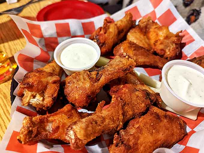Golden-fried wings that make time stand still. That perfect crunch giving way to juicy tenderness is what wing dreams are made of.