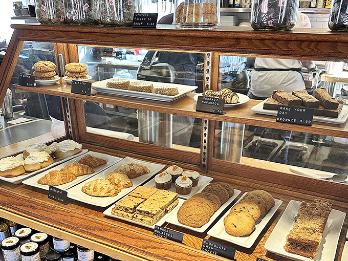 Display cases that make decisions impossible &ndash; each pastry more tempting than the last, like edible art waiting to be appreciated.