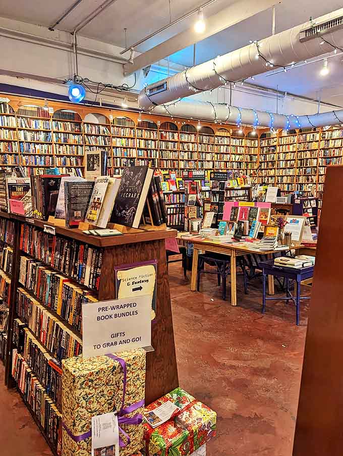 Books upon books upon books &ndash; the store's collection of over 100,000 volumes creates corridors of knowledge waiting to be explored.