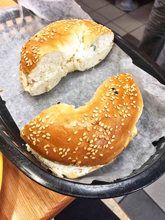 The reason carb-counting was invented and promptly abandoned &ndash; a sesame-studded masterpiece that makes cream cheese the hero it deserves to be.