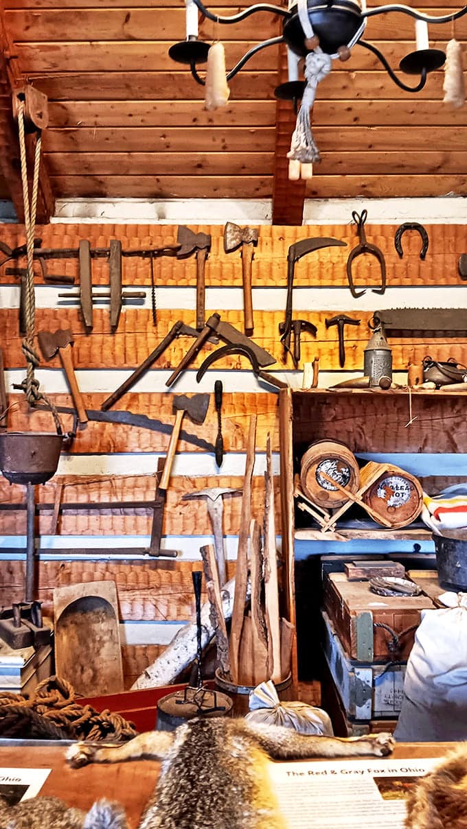 A frontier craftsman's dream garage &ndash; these tools built America one log cabin, one fence post at a time.