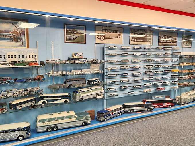 The museum's model collection offers a miniature history lesson in transportation evolution, from humble beginnings to streamlined giants.