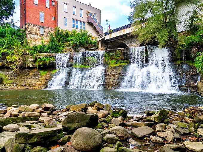 Water Falls: Nature's showstopper cascades through downtown with dramatic flair, proving that the best attractions don't need admission tickets or opening hours.