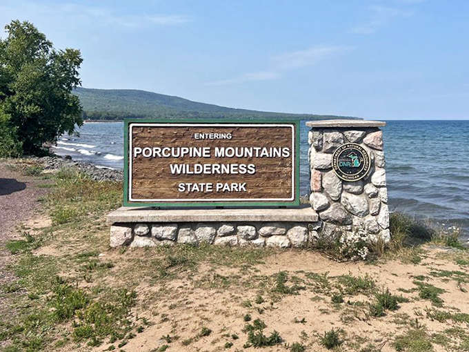 The welcoming entrance sign marks your departure from ordinary life and the beginning of an extraordinary wilderness adventure.