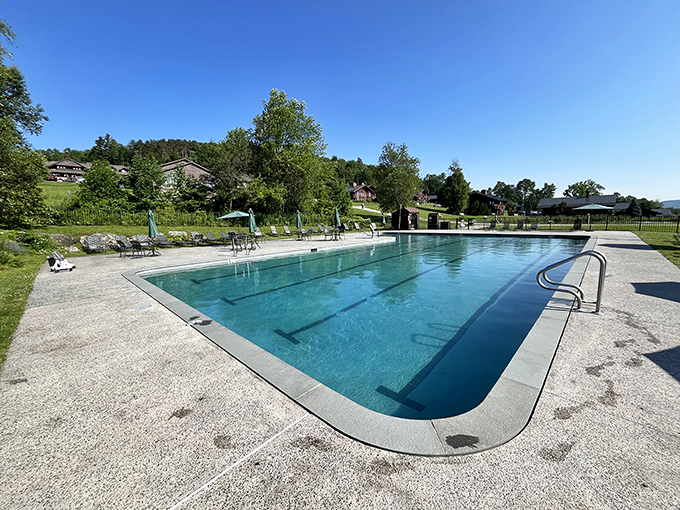 Nothing says "vacation victory" like floating in crystal waters while mountains stand guard over your relaxation efforts.