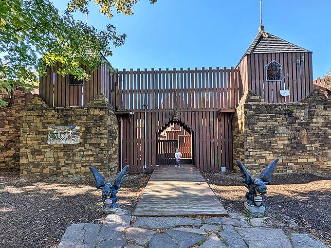 Those wooden towers and stone walls at Castle Park create the perfect playground for anyone who ever dreamed of storming a castle.