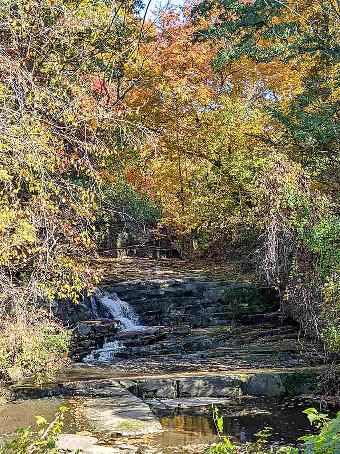 Nature's own waterfall spa &ndash; where rushing water has sculpted stone into a perfect staircase of tranquility.