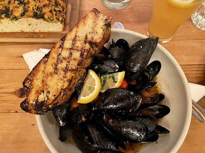Bangs Island mussels arrive steaming in fragrant broth &ndash; you'll want to request extra bread for sopping up every last drop.