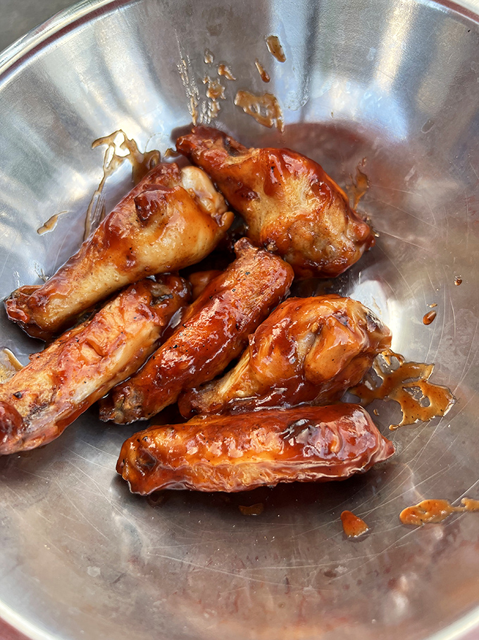 Sticky, sweet, and slightly charred &ndash; these BBQ wings make finger-licking not just acceptable but practically mandatory.