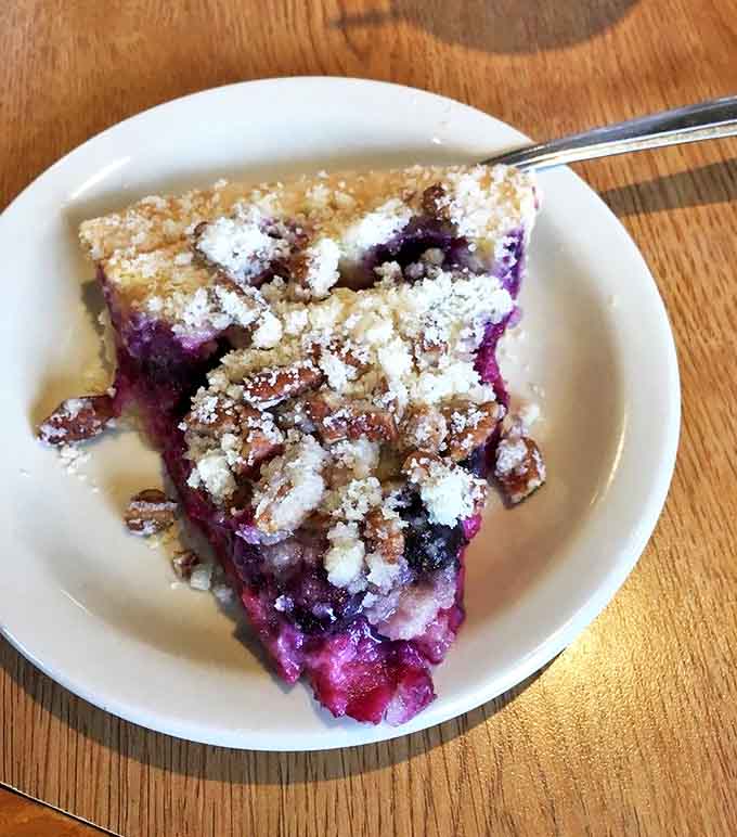 Berry Pie: Summer captured in a slice &ndash; juicy berries nestled under a buttery crumble topping that provides the perfect sweet-tart balance.