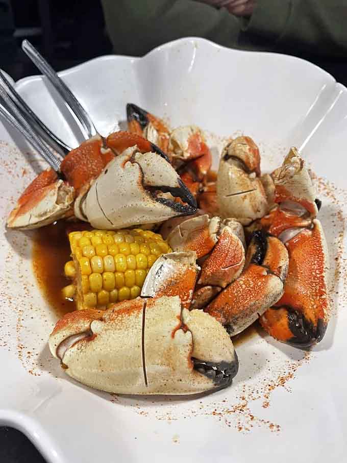 Jonah crab claws bring sweet, tender meat that makes every crack of the shell worth the effort.