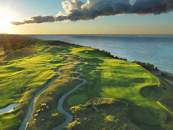 Emerald fairways meet azure waters at this championship golf course, where even a bad swing comes with a million-dollar view.
