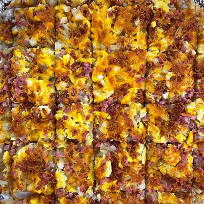 Some of the images appear to have a purple filter or distortion effect, making it difficult to clearly identify the food items shown.