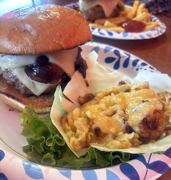 Burger perfection with that famous mac and cheese side &ndash; a combo that's sparked marriage proposals and cross-country pilgrimages.