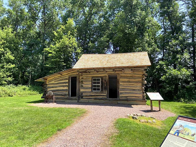 This rustic log cabin stands as a time machine to pioneer days&mdash;no WiFi, but plenty of authentic character.