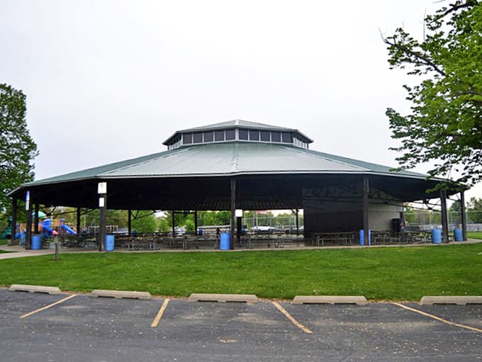 The Chautauqua Auditorium stands as a beautiful testament to Taylorville's rich cultural heritage and community spirit.