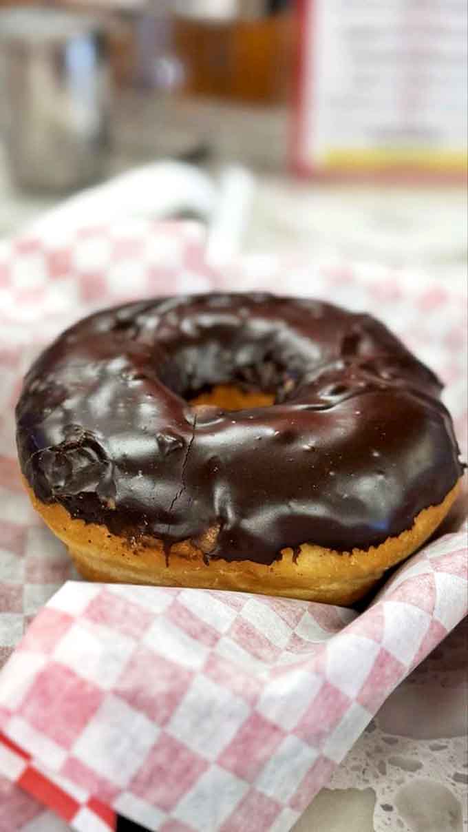 Not just brown, but profoundly chocolate &ndash; the kind of donut that makes you wonder why you ever wasted time on salads.