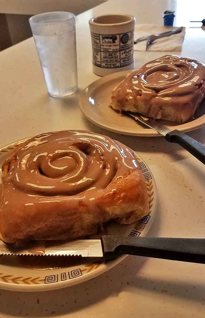 Cinnamon Rolls Topped With Glaze: That glaze cascade is nothing short of hypnotic &ndash; watch as it drips down the sides of these warm, pillowy masterpieces.
