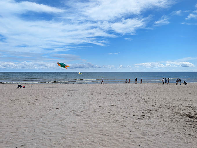 Crescent Beach invites bare feet and flying kites, where Lake Michigan's waves provide the perfect soundtrack for summer memories.