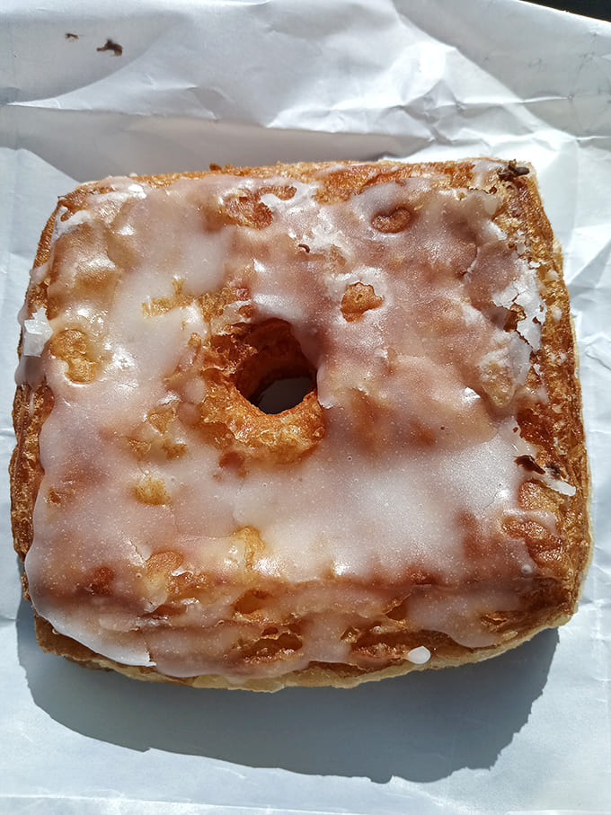 Square-shaped cronuts with their perfect layers and generous toppings prove that sometimes the best innovations come from combining two things that were already perfect on their own.