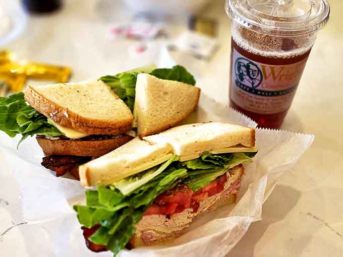 A sandwich artist's masterpiece: layers of fresh ingredients nestled between bread that deserves its own fan club.