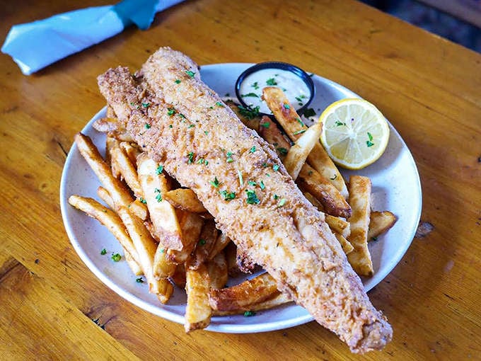 This fish isn't just fried&mdash;it's been given a golden armor of crispy batter that protects the flaky treasure within.