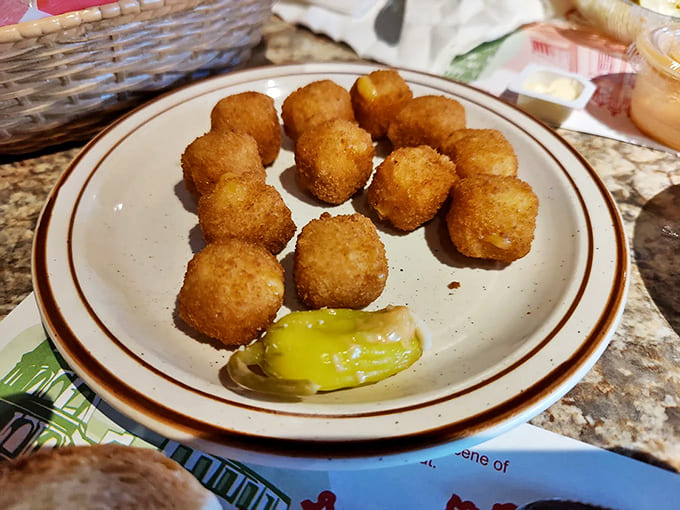 Golden-brown nuggets of molten joy that crunch, then ooze, then disappear too quickly from your plate.