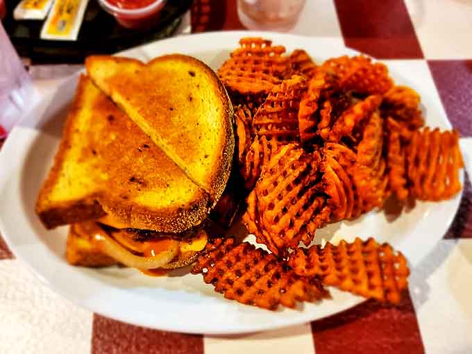 The Galena Tuna Melt with waffle fries proves that not everything needs beef to be absolutely crave-worthy and satisfying.