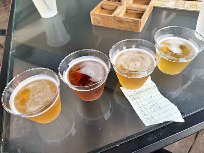 The Paulaner flight lets you sample multiple varieties, like a choose-your-own-adventure book but with significantly better beer.
